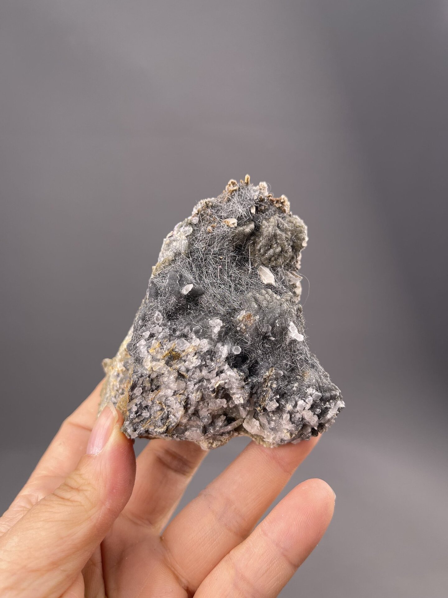 Bismuthinite Crystals, Acicular Form, Inner Mongolia · MyMineralBox