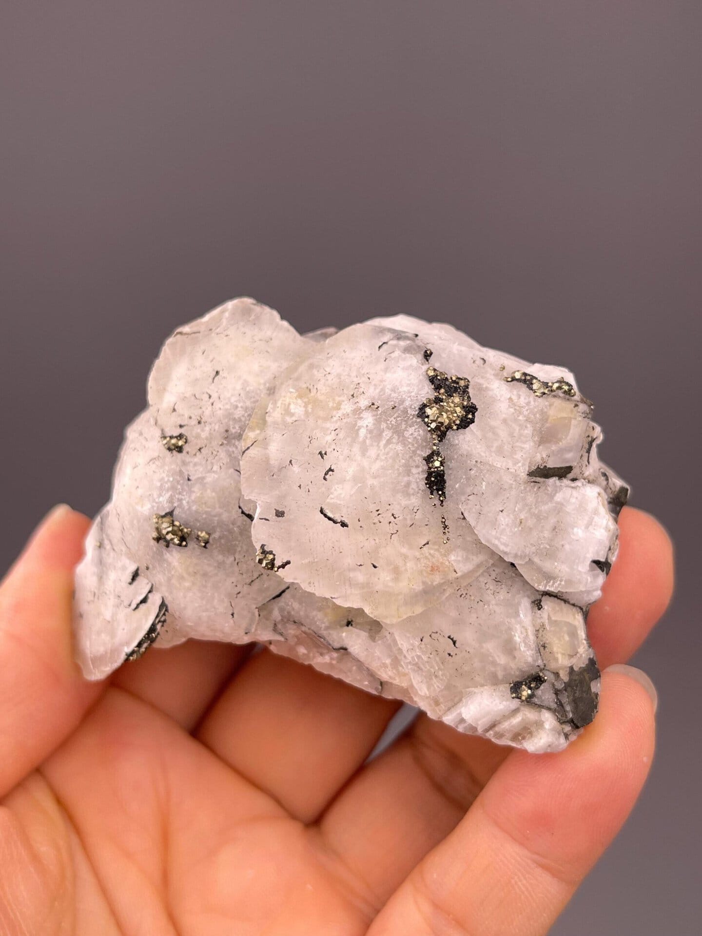 Petal Calcite Pyrite Cluster – Fujian, China · MyMineralBox