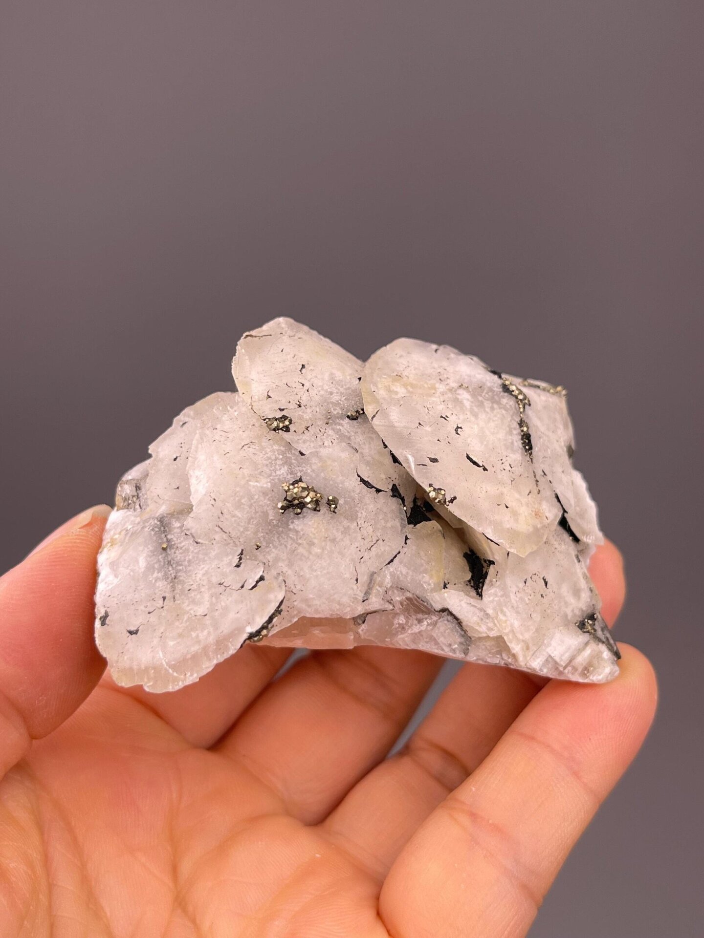 Petal Calcite Pyrite Cluster – Fujian, China · MyMineralBox