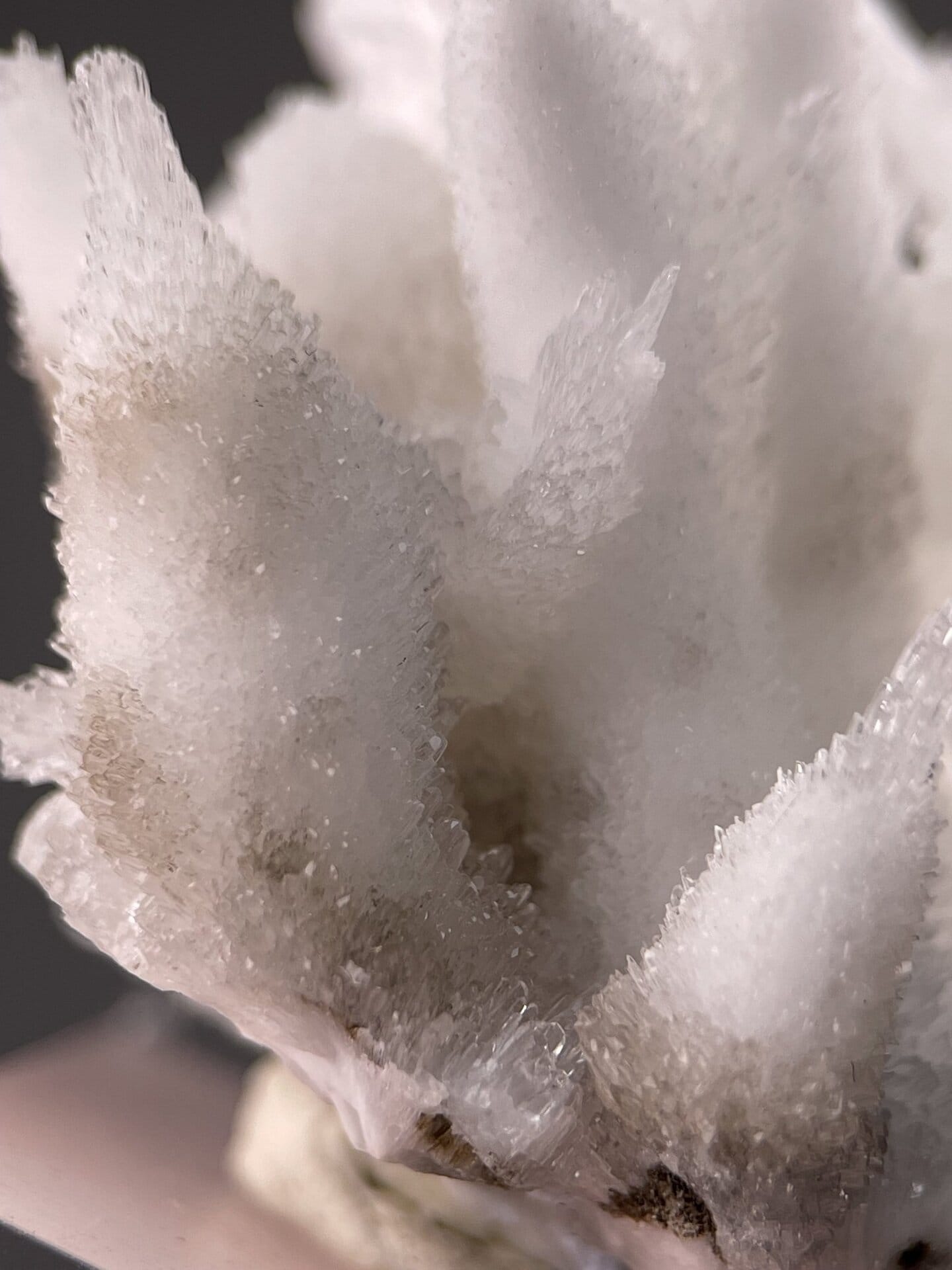 White Aragonite Crystal Cluster, Guizhou, China · MyMineralBox