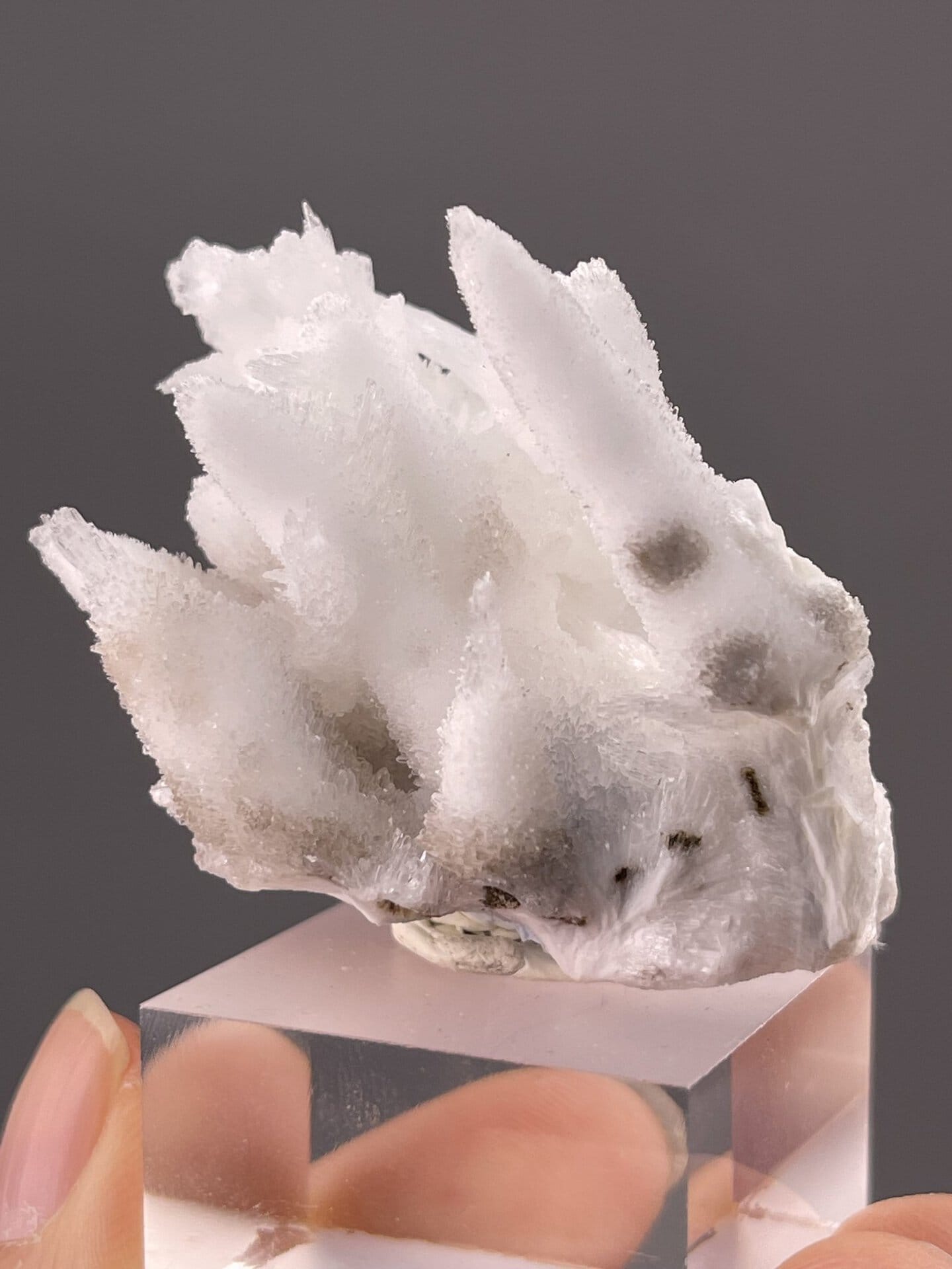 White Aragonite Crystal Cluster, Guizhou, China · MyMineralBox